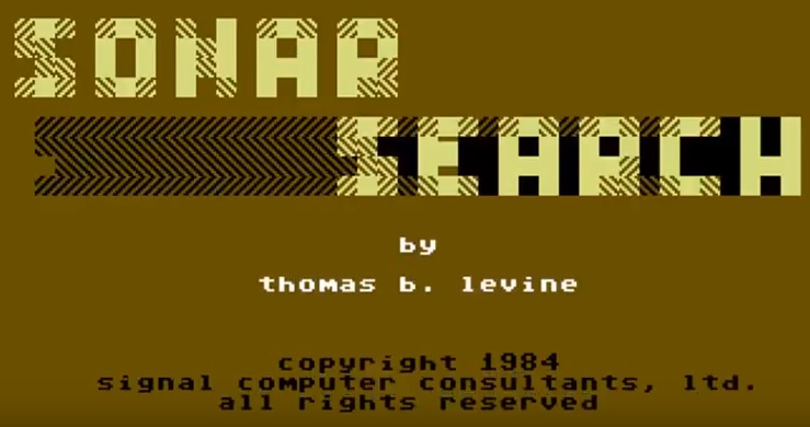 Papergreat: 1980s computer game: Sonar Search