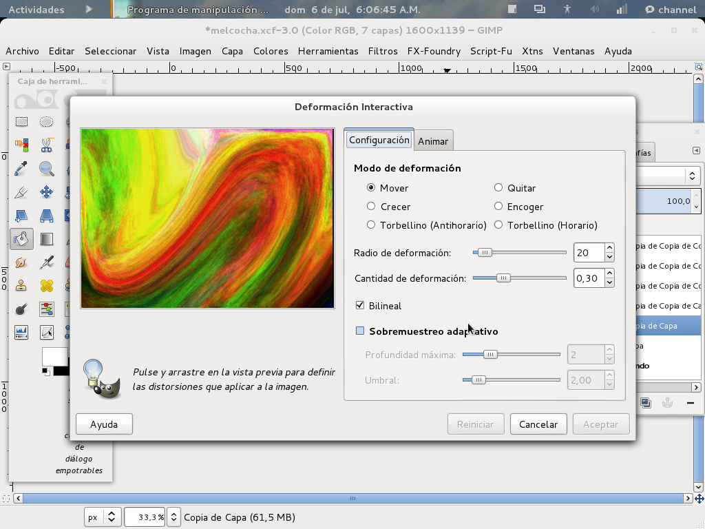 Gimp Tutoriales: Paint Abstract with gimp