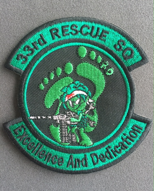THE USAF RESCUE COLLECTION: USAF 33rd RQS / Jolly Green Gunner Patch