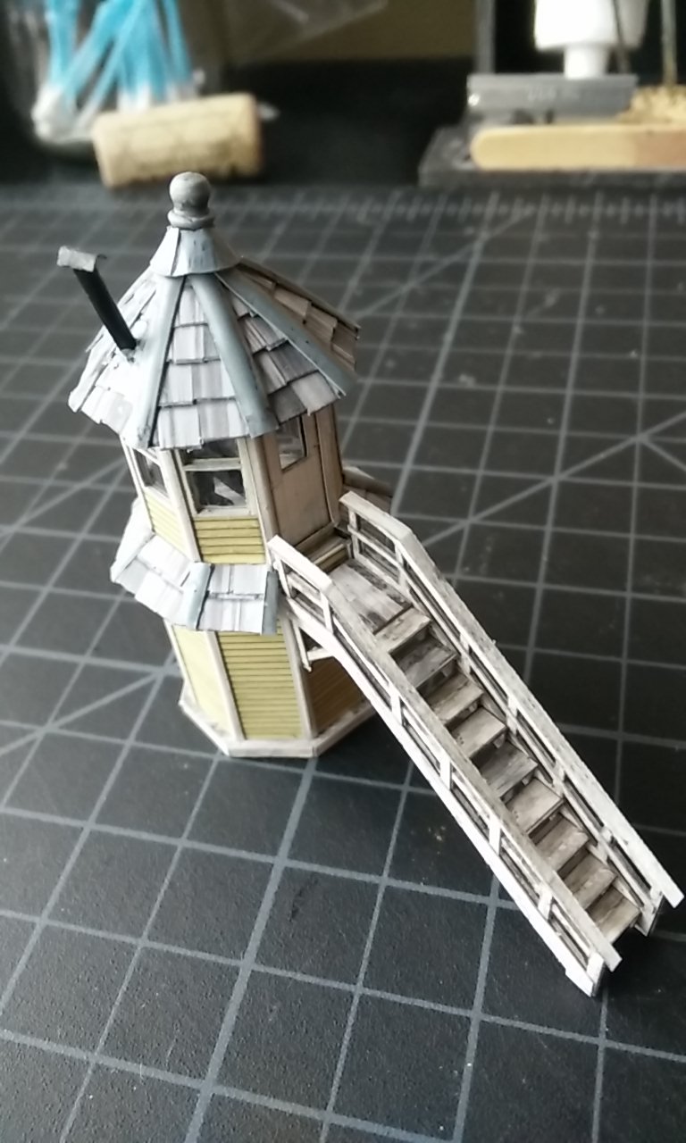 Miniature Architecture Blog: Clever Models Gateman Tower: Completed