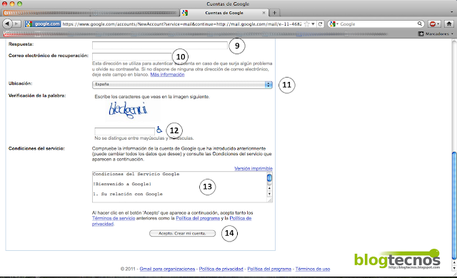 Blog TECNOS: Abrir una cuenta en Gmail de Google