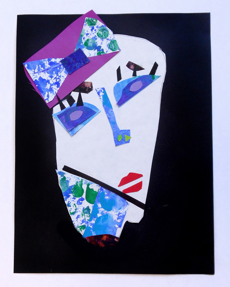 Earl Warren Arts: Third Grade: Abstract Re-cycled Paper Masks