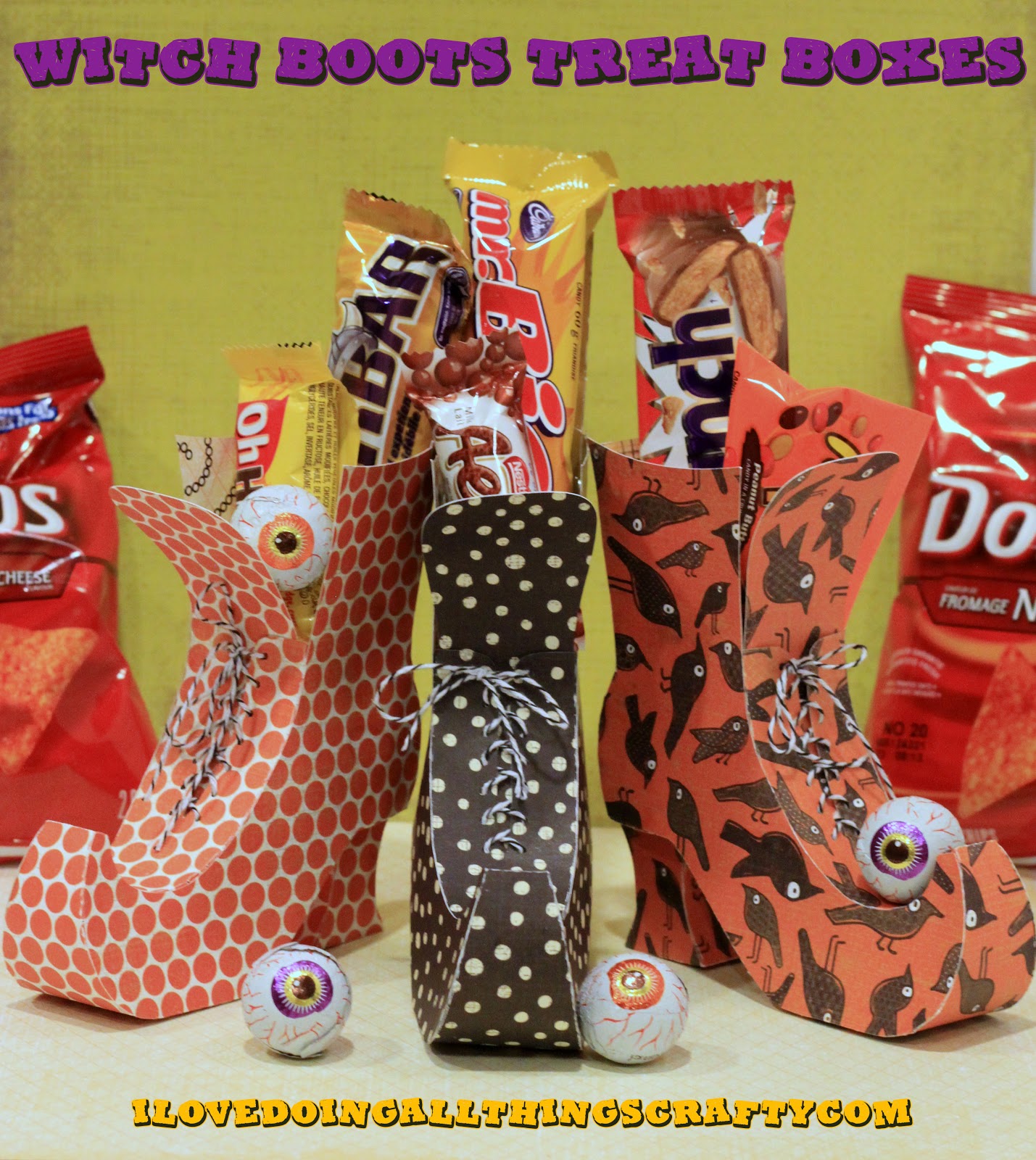 I Love Doing All Things Crafty: Witch Boots | Halloween Treat Boxes