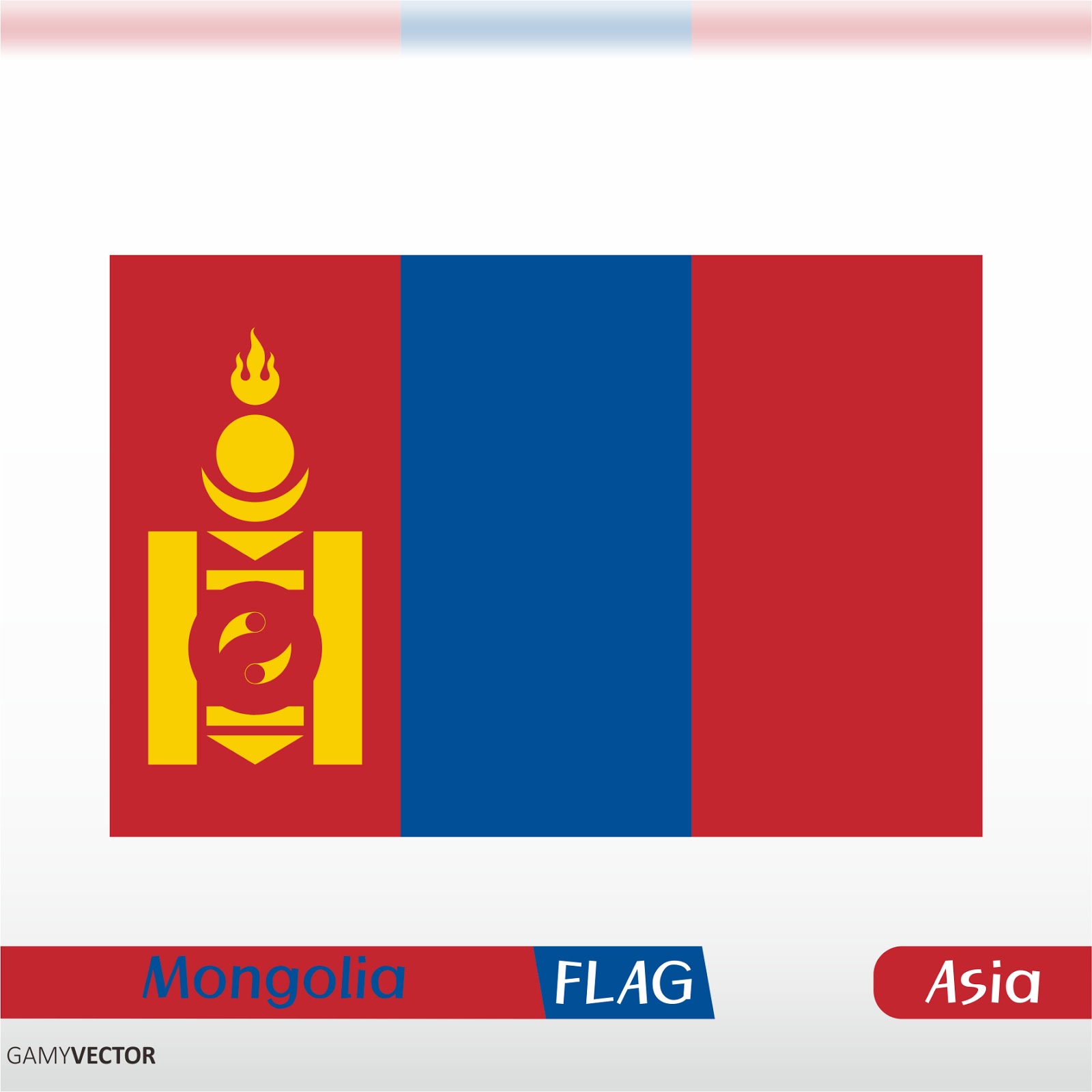 Mongolia Flag Vector | GamyVector