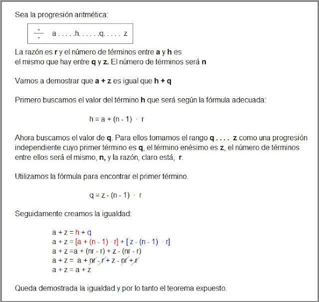 Mi rincón de las matemáticas: Progresiones aritméticas.