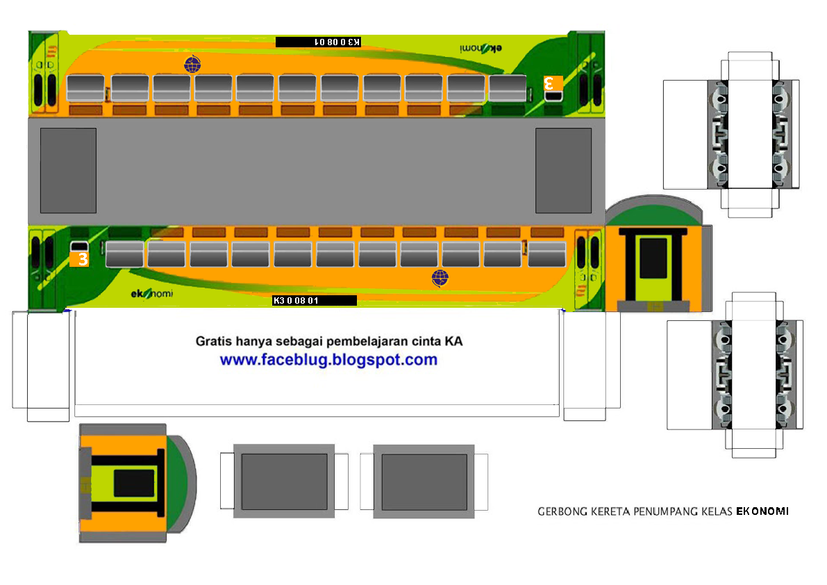 paper craft kereta api indonesia: Paper Craft kereta api indonesia