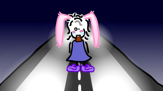 The Animated Woman: Rabbit in the HEADLIGHTS.