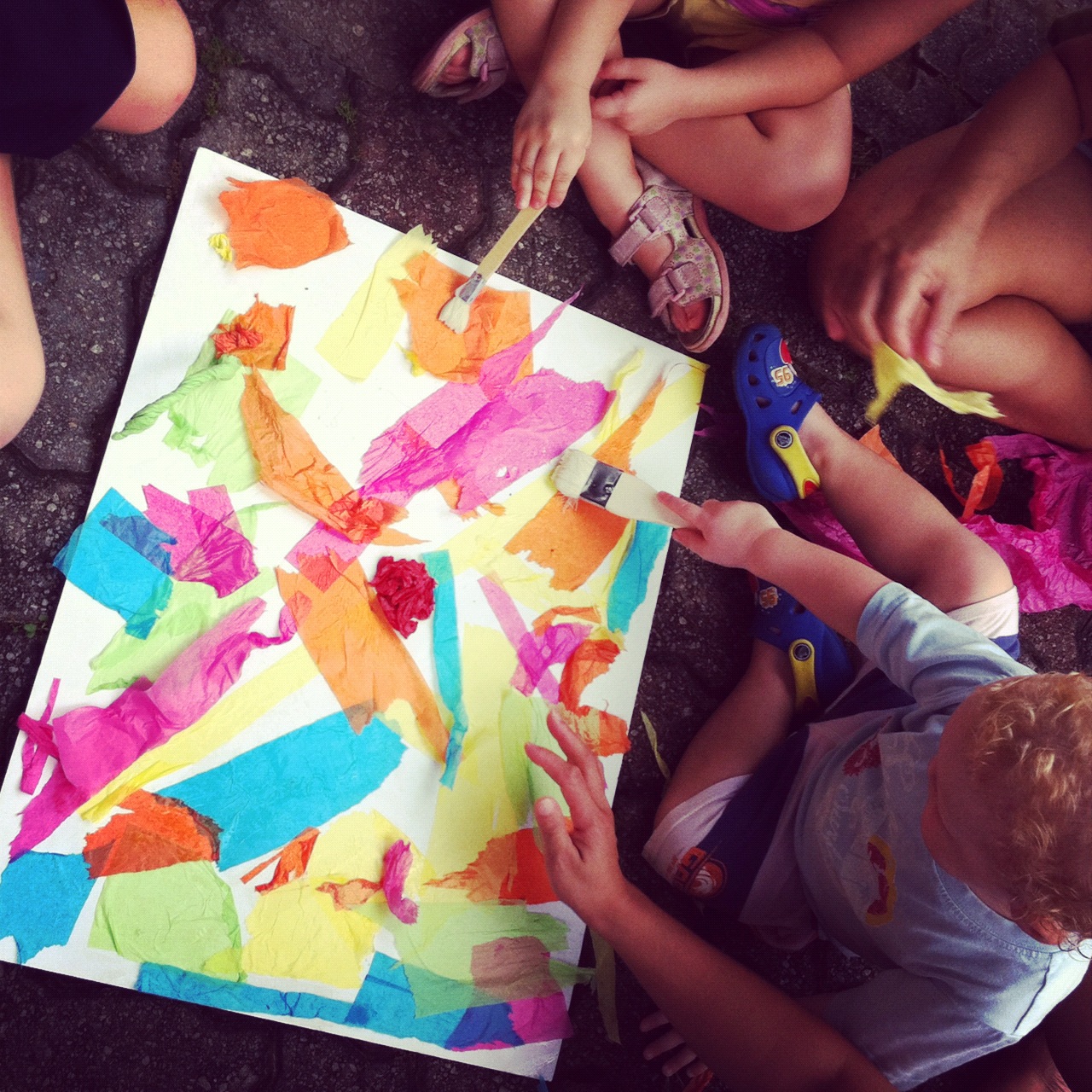 3rd culture kids: Tissue Paper Collage