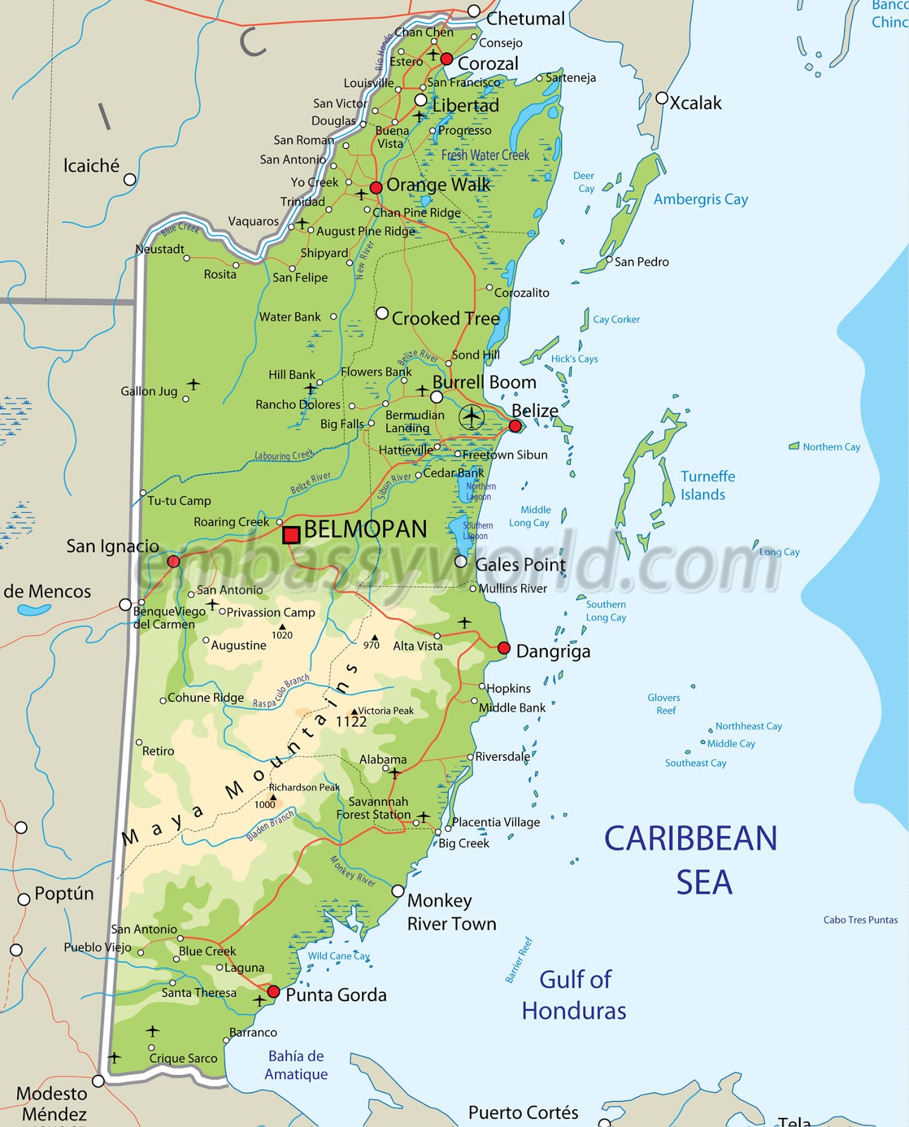 Mapas de Belize - Doc Sports™