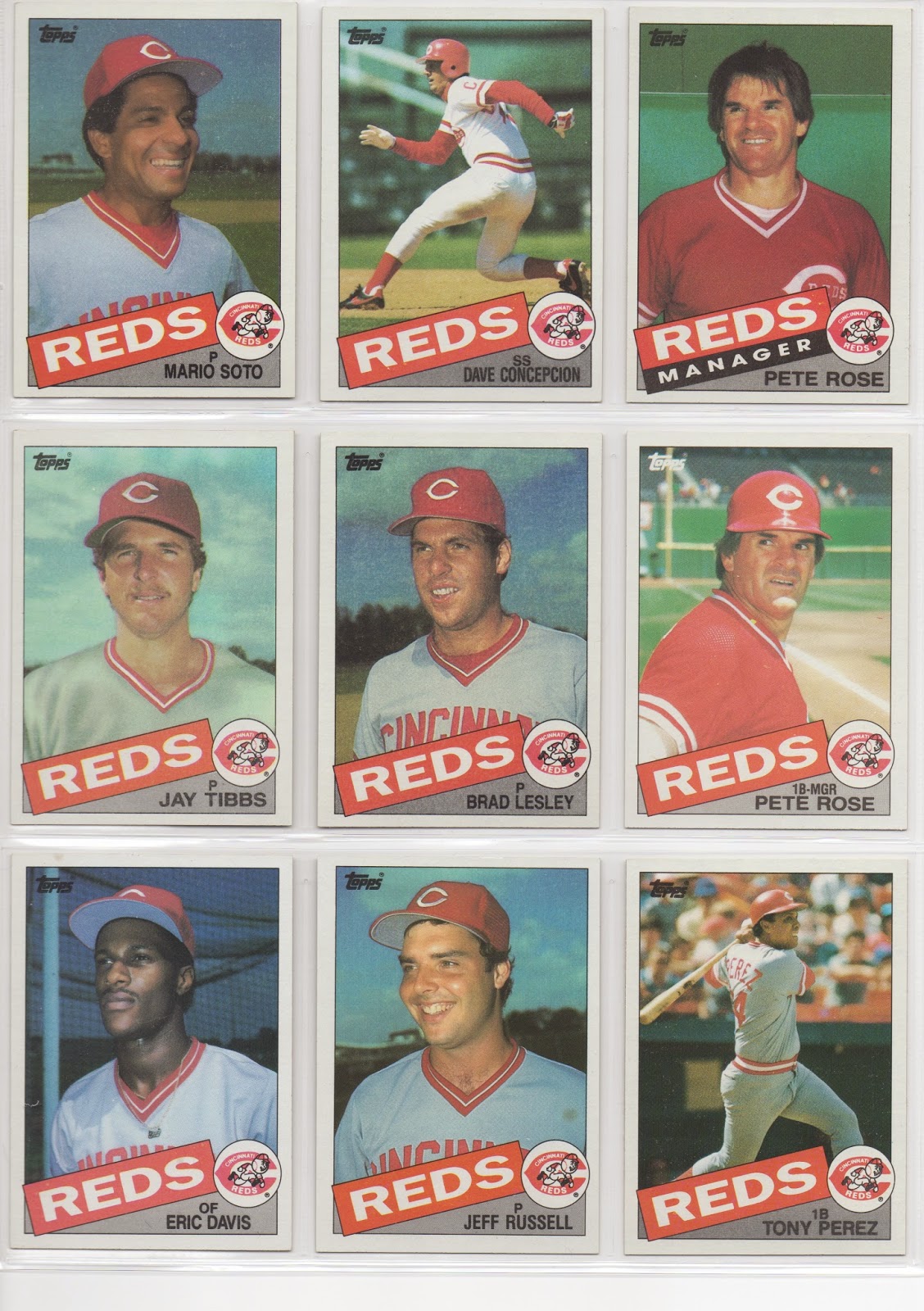 Cincinnati Reds Baseball Card Collector: 1985 Topps Cincinnati Reds ...