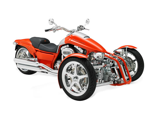 The Eco - Senior: Harley Davidson Penster Tilting Reverse Trike