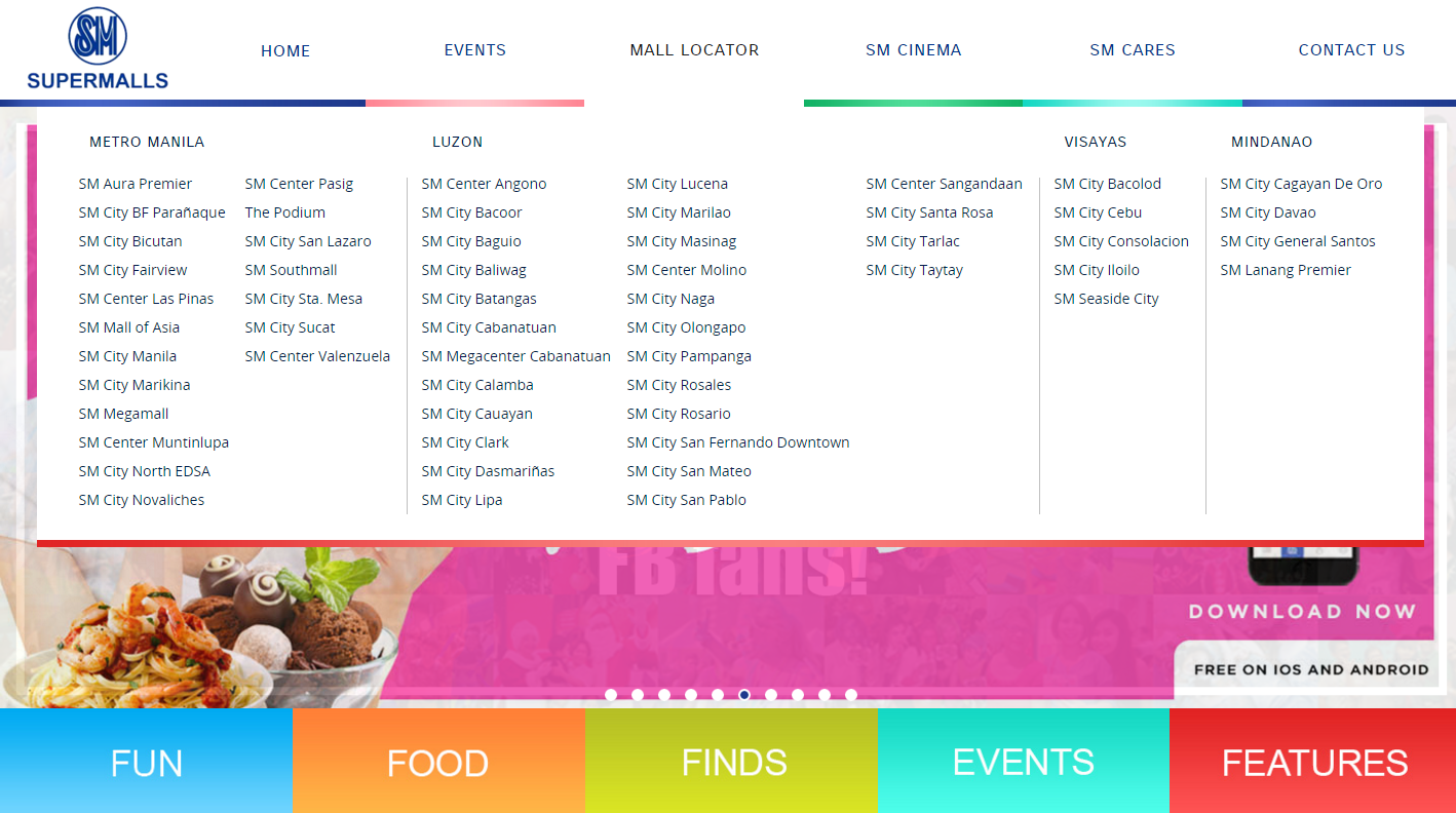 List of SM Malls Visited and to Visit