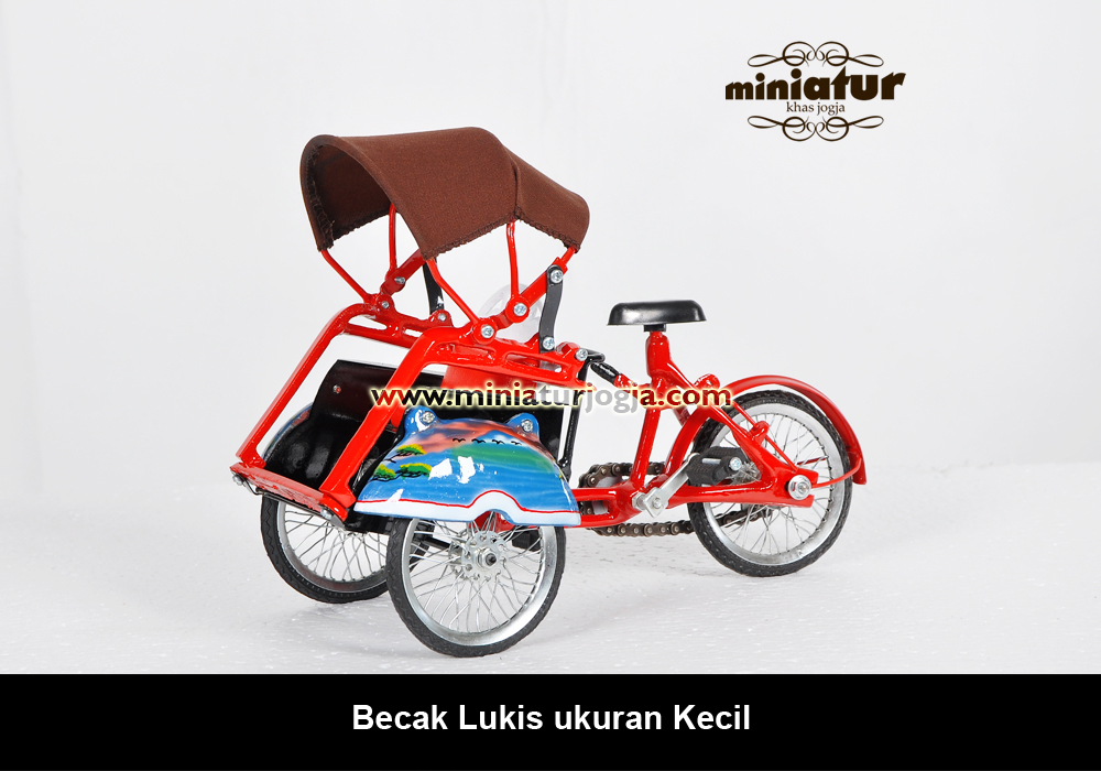 Miniatur Becak Lukis - miniatur jogja