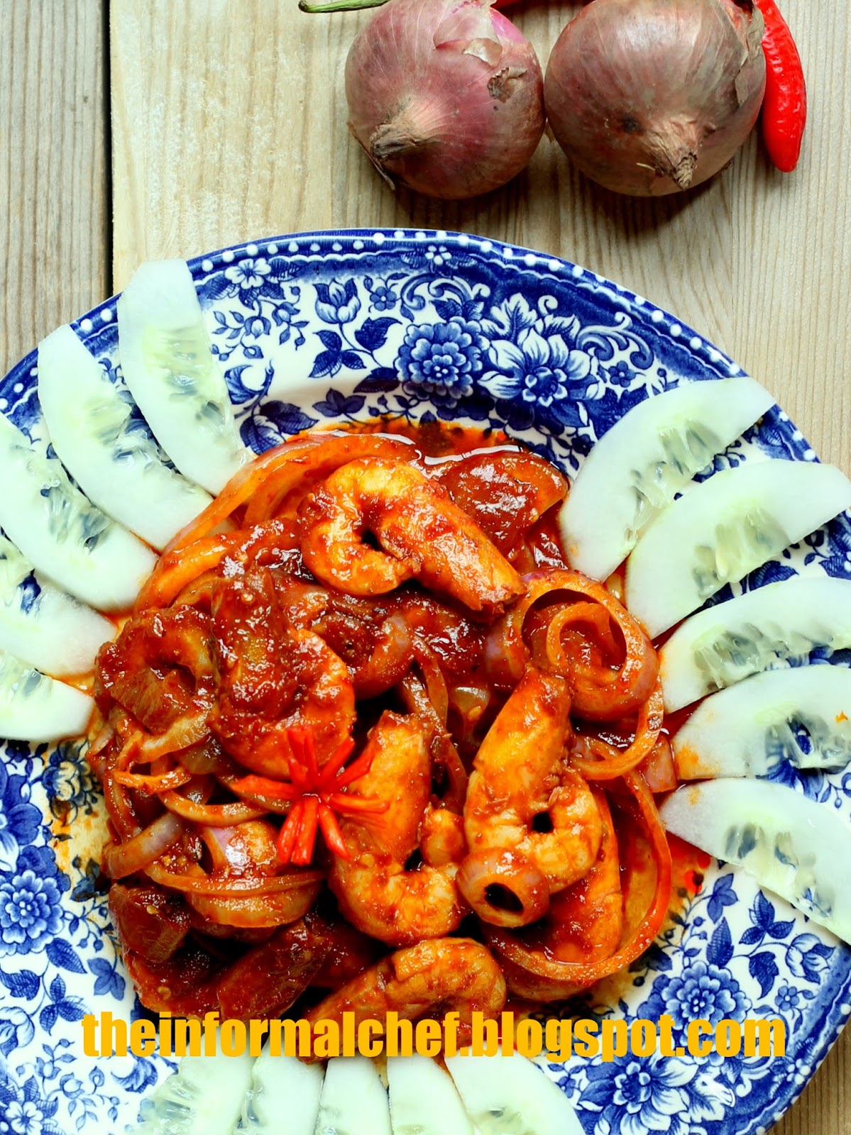 The Informal Chef: Prawn Sambal/Sambal Udang 参巴虾