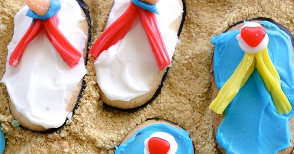 Frosted Flip-Flops Cookie Treats | Left on Peninsula Road