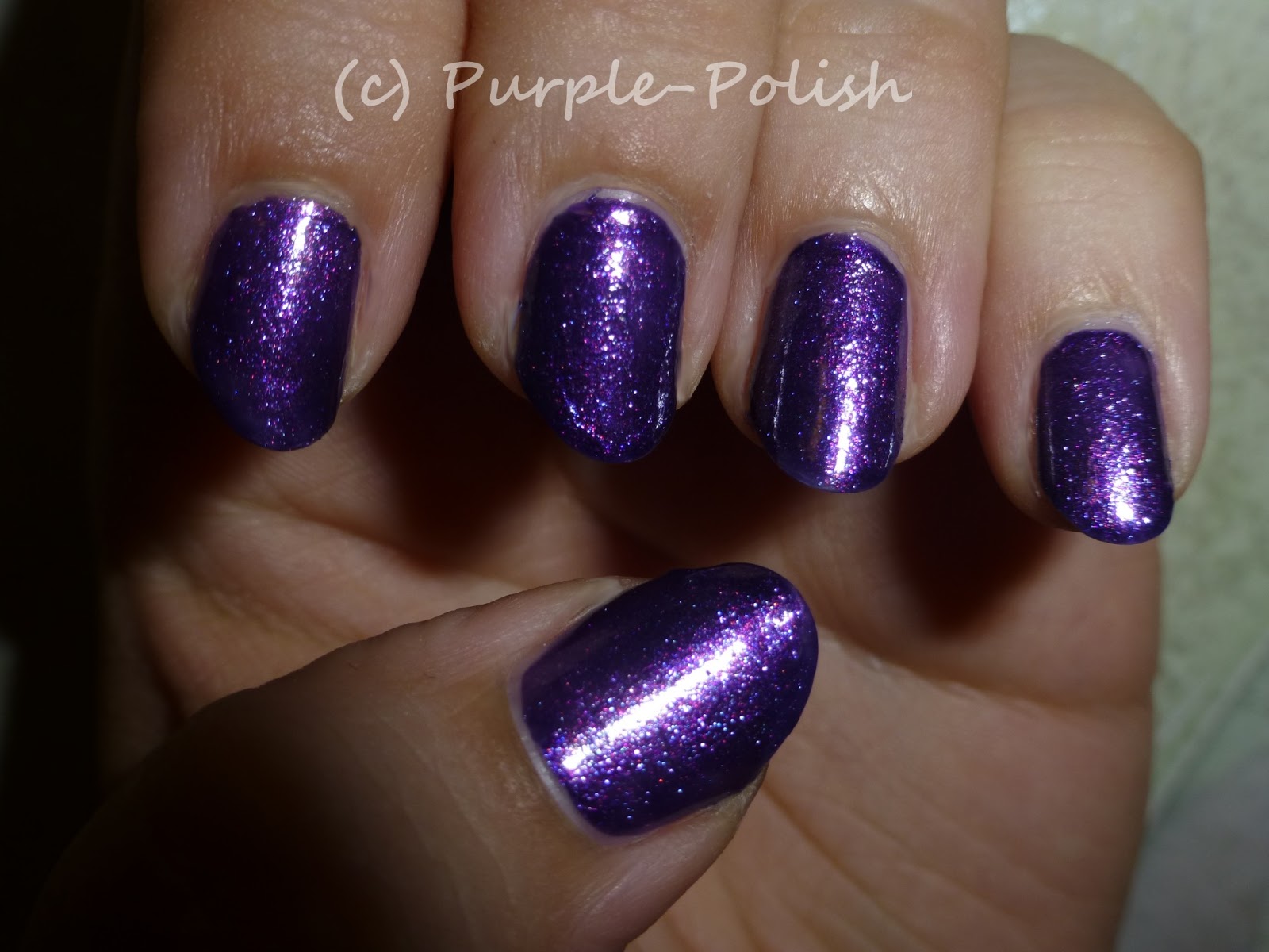 Purple Polish: Purple & Pink Half Moon Manicure