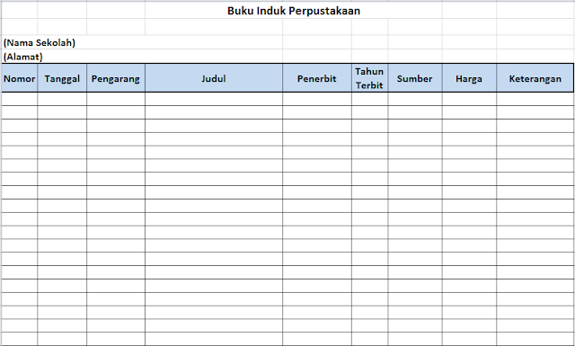 Format Buku Induk di Perpustakaan Sekolah - Tinta Pustakawan