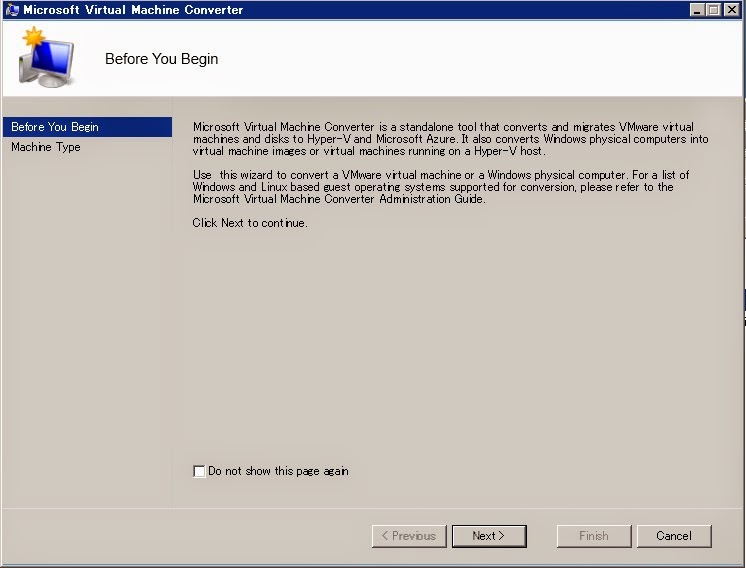 TouchNet Blog(別館): Microsoft Virtual Machine Converter 3.0(VMware=>Hyper-V)