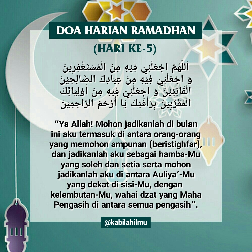 Doa Harian Ramadhan Untuk 30 Hari