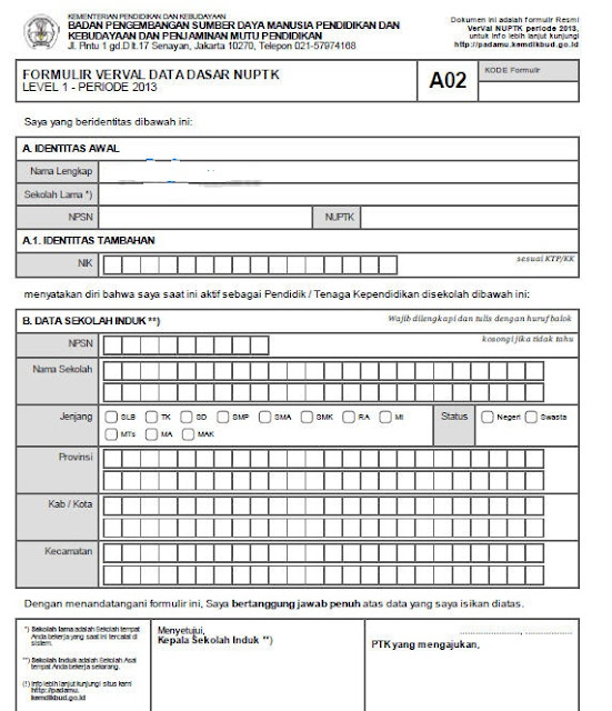 Formulir A01/A02/A03/A04, Surat Aktivasi Akun, dan Tanda Bukti VerVal Lv1 / Lv2 Padamu Negeri ...