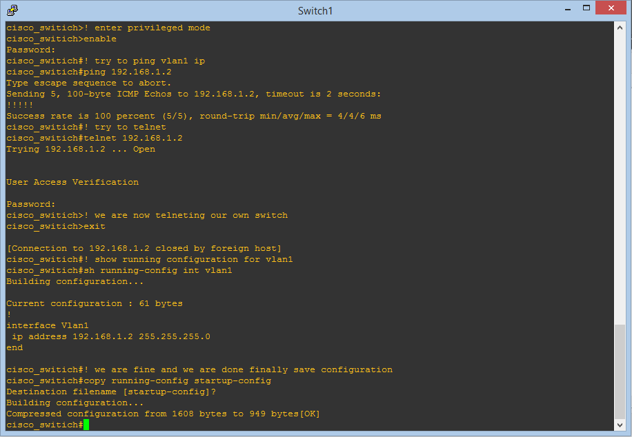 Cisco Switch Basic Configuration using CLI