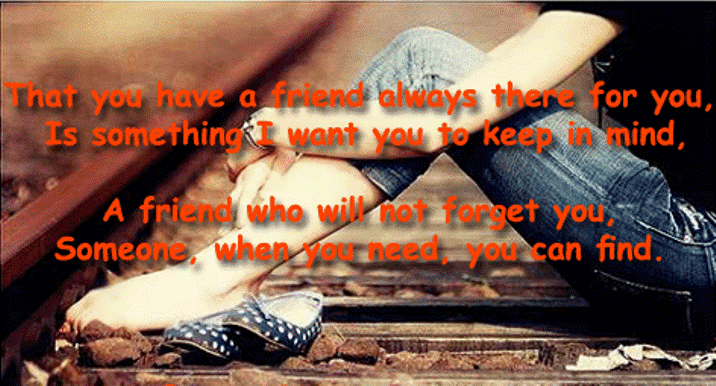 THE SECRET OF SHARING: A Friend Is Someone.. When You Need. You Can Find