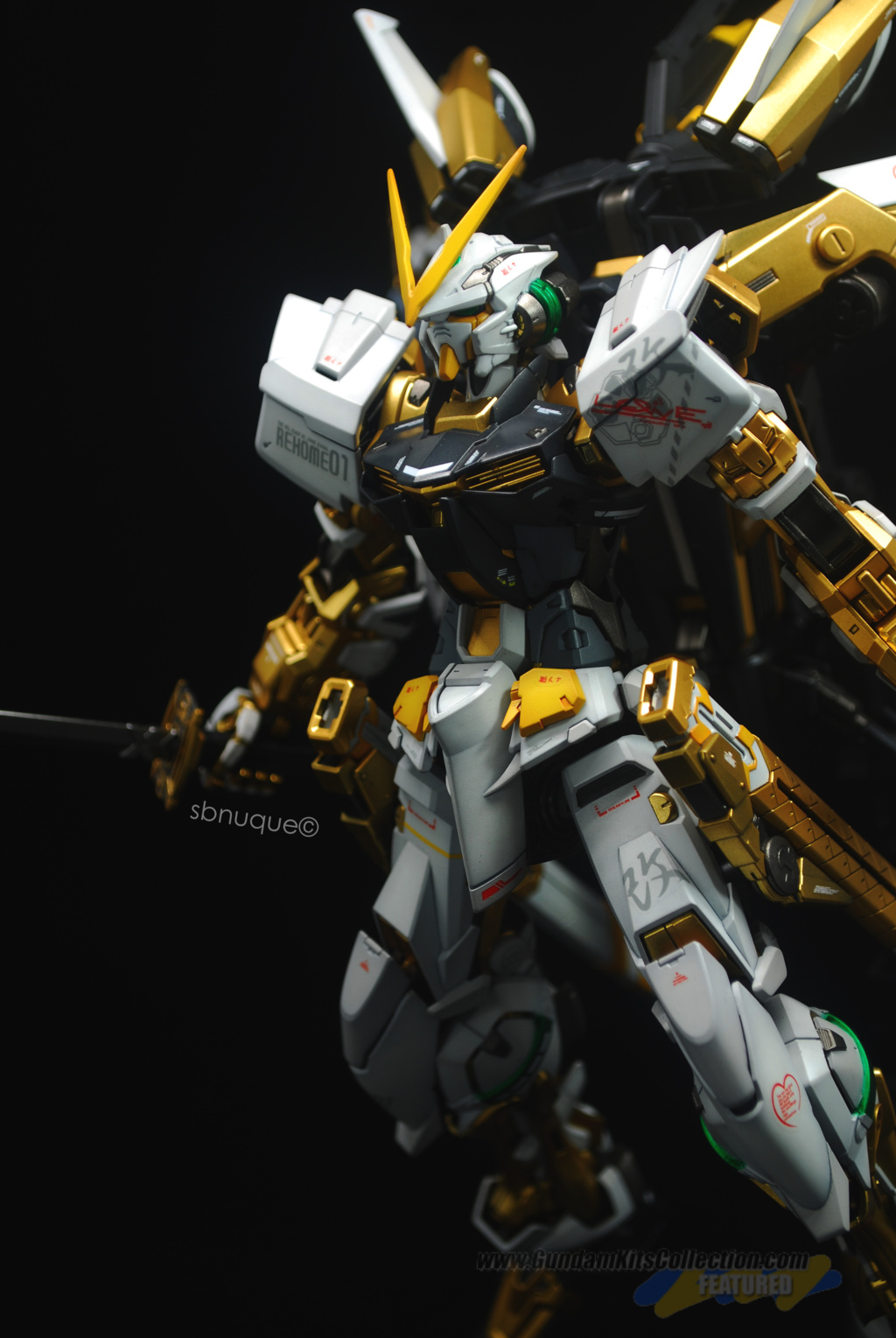 Painted Build: MG 1/100 Gundam Astray "Gold" Frame Kai
