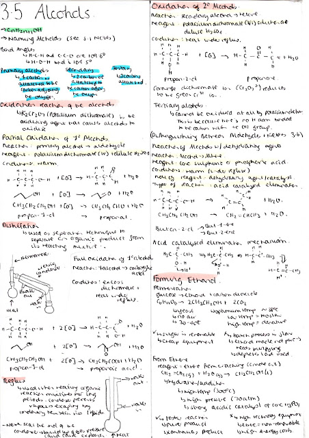 AS Level Chemistry Revision: 3.5 Alcohols