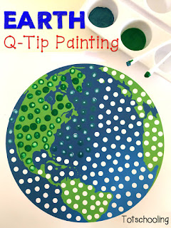 Easter Egg Q-Tip Painting with Free Printable | Totschooling - Toddler ...