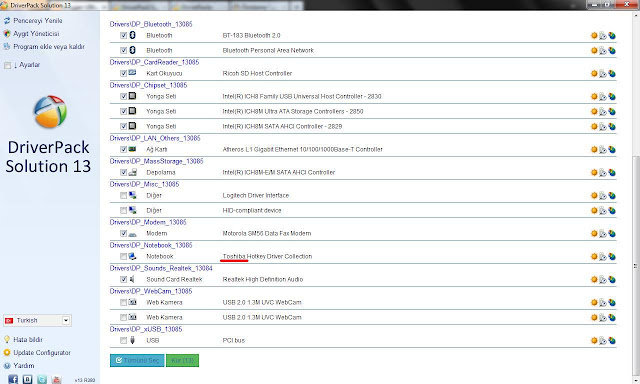 Windows XP, Vista, 7 ve 8'de DriverPack Solution ile sürücü yükleme ...