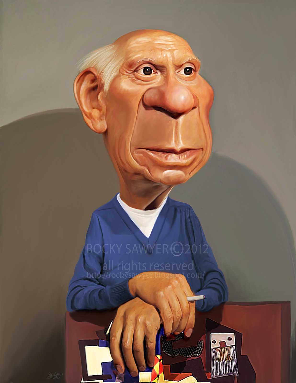 Sawyer Illustration Inc. caricature and cartoon art studio: Pablo Picasso