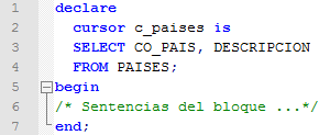 Base de Datos (PL/SQL): Uso de Cursores