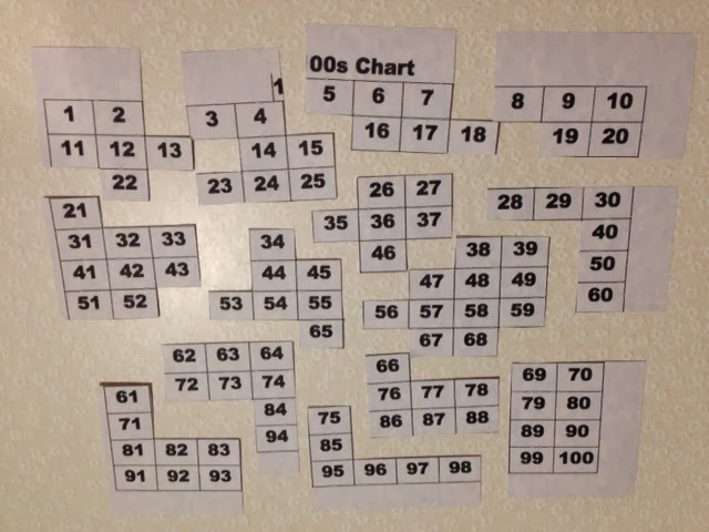 Kindergarten and Mooneyisms: 100s Chart Puzzles