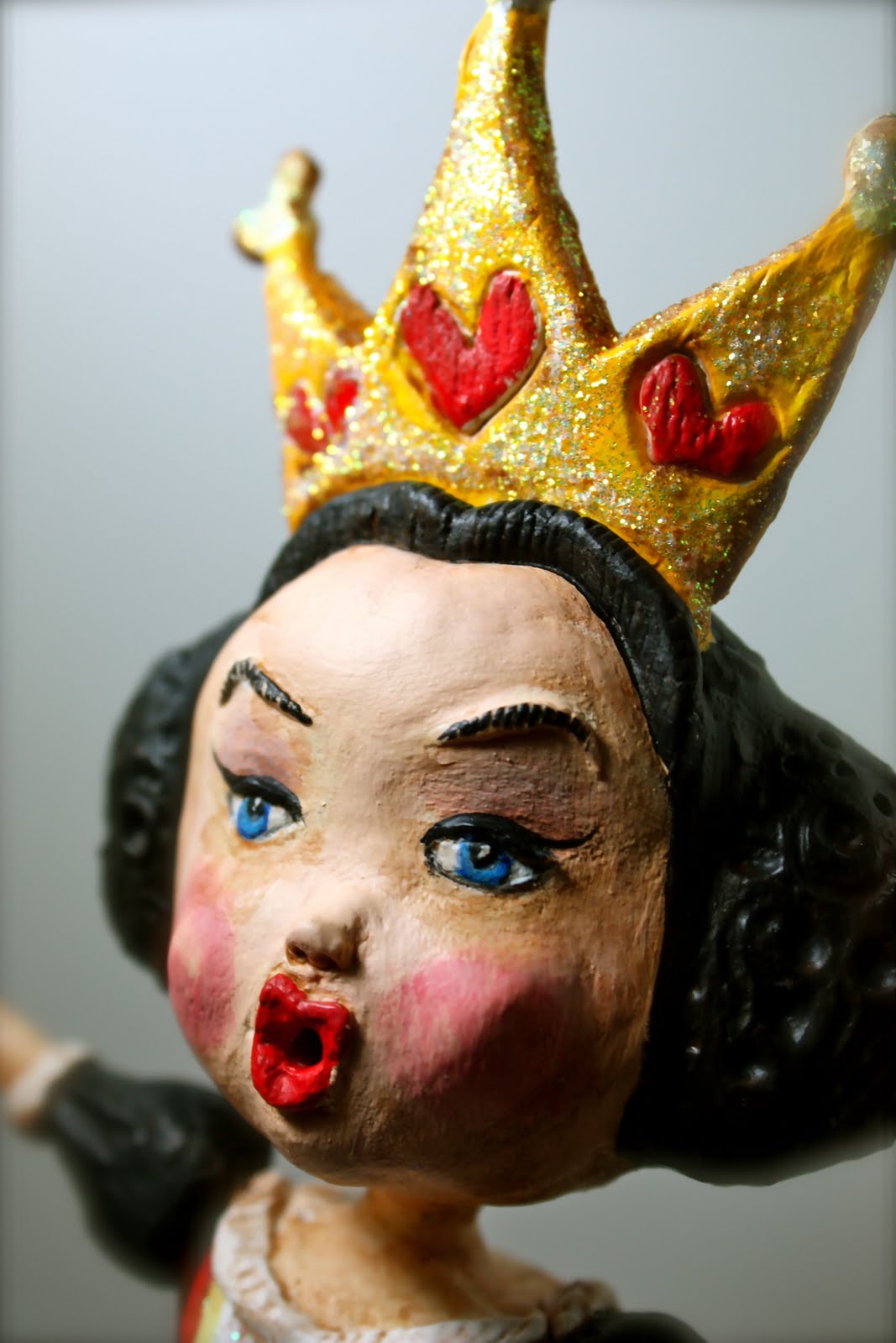 Strawberry Road: Queen of Hearts Paper Clay Doll FINALLY PAINTED!!!