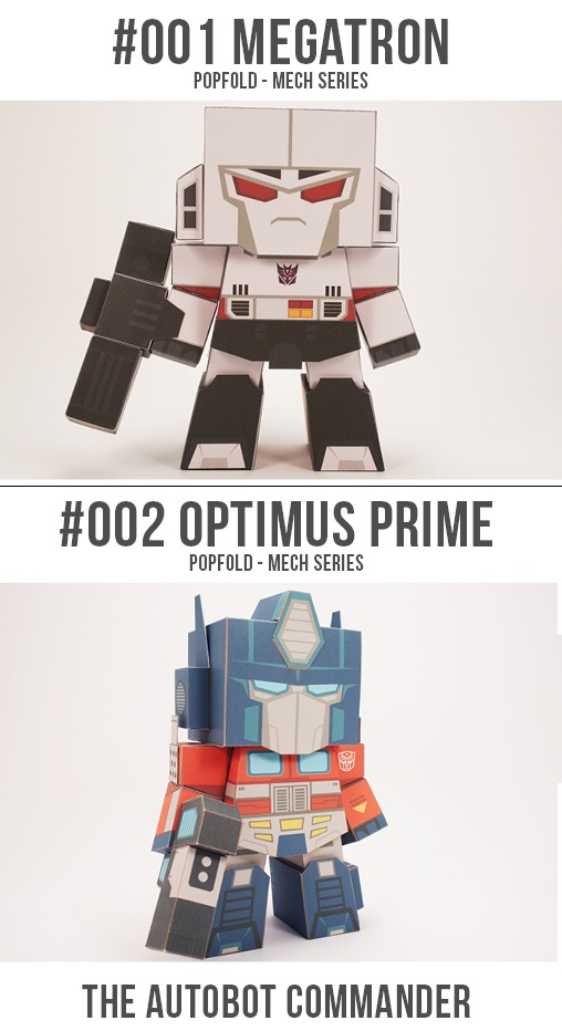 PapercraftZone Br: Megatron and Optimus Prime - Papercraft - By Cubefold