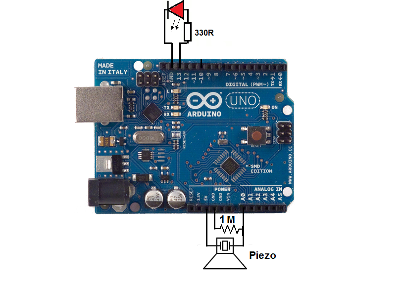 Knock Sensor Using Arduino And Piezo Element ~ Simple Projects