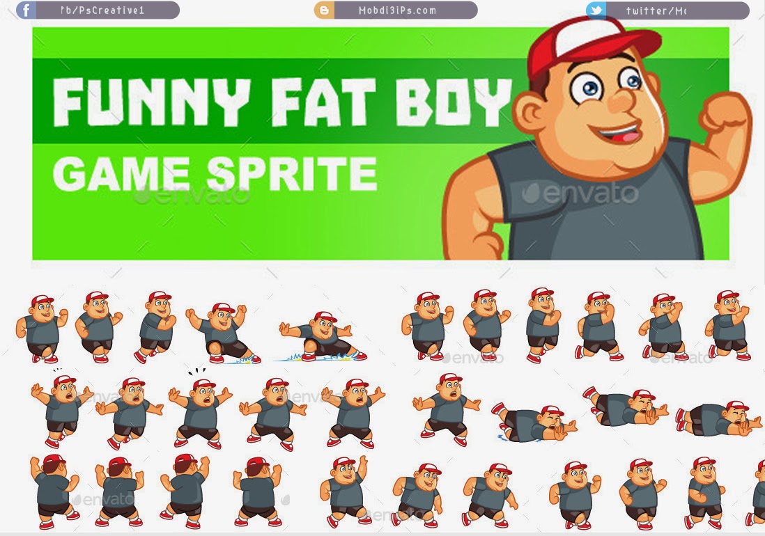 شخصيات فيكتور - funny fat boy sprite - مبدعي الفوتوشوب