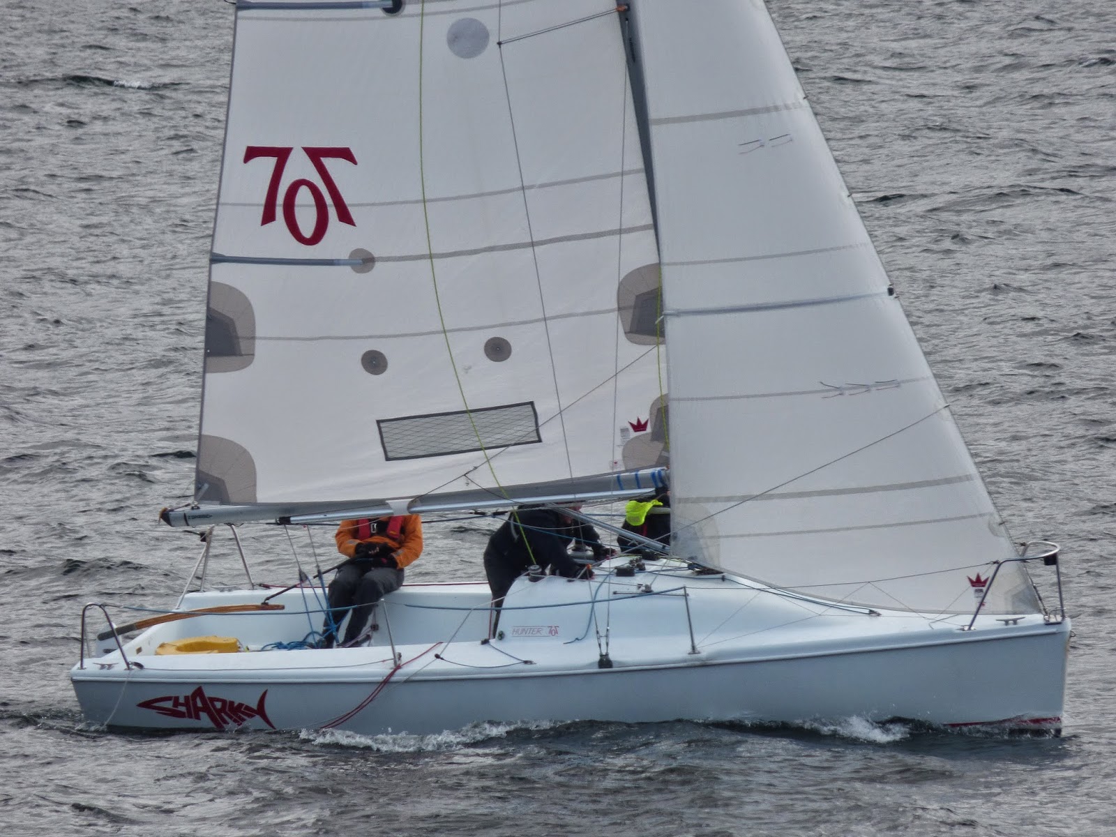 Shockwave40: Sharky - Hunter 707 production yacht - Windermere 2014