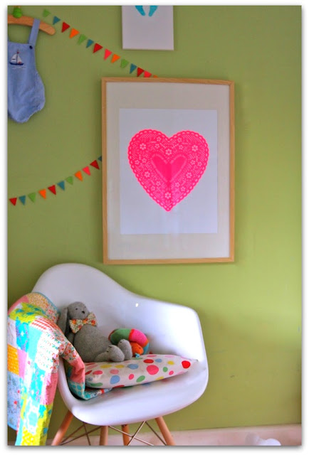 Neon colours in decoration