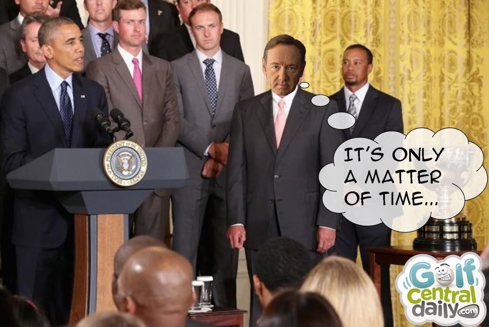 The Best Captions From President Obama Meeting Tiger, Phil And US Team ...