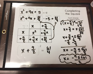Radical~4~Math: Completing the Square Dry Erase Templates