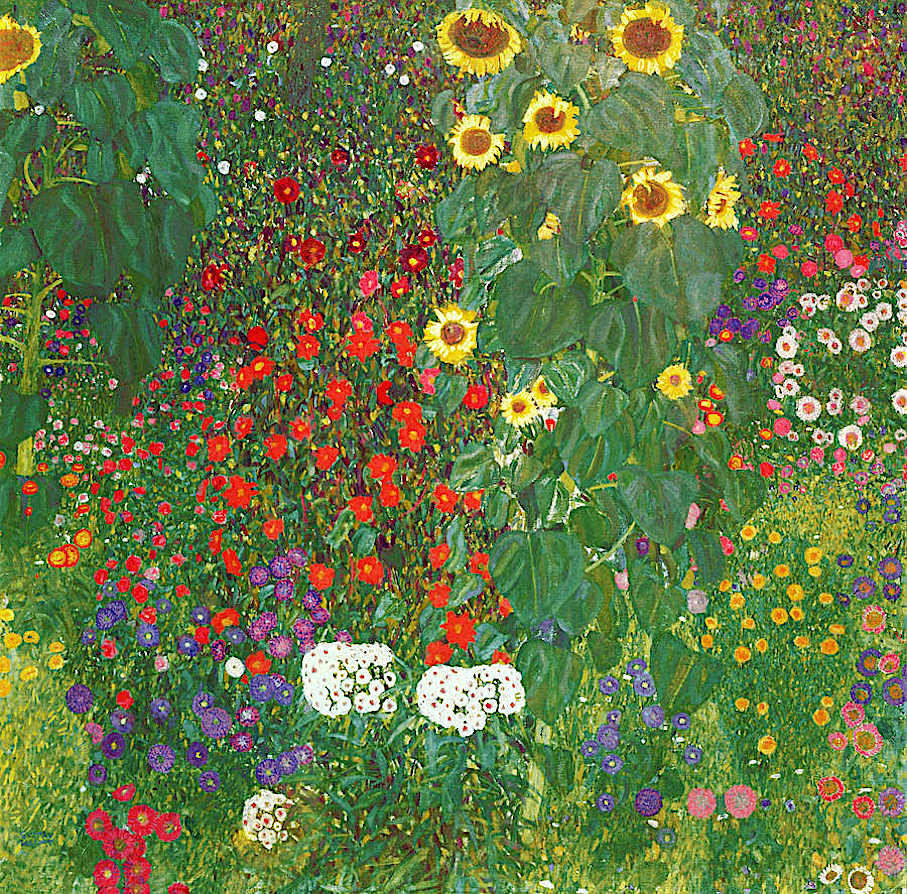 Gustav Klimt( 1862-1919) Flowers, c. 1906 Huile sur toile 110x110cm ...