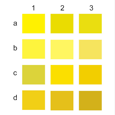 Variasi warna kuning cmyk - typhography | design