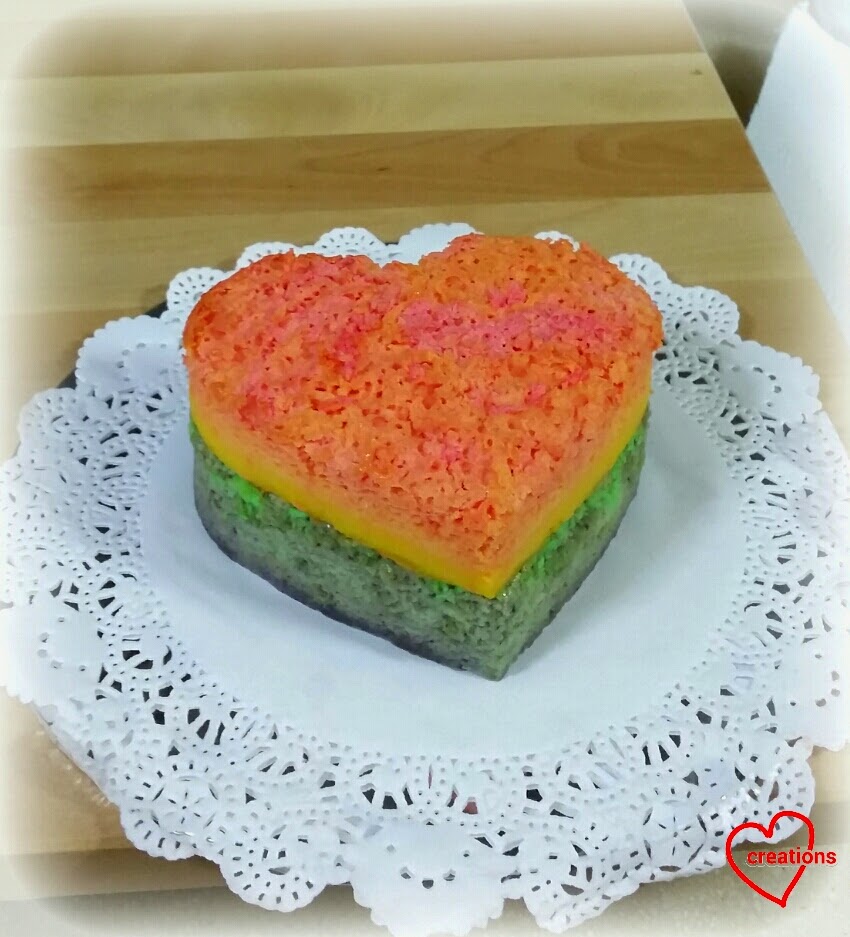 Loving Creations for You: Rainbow Magic Custard Cake