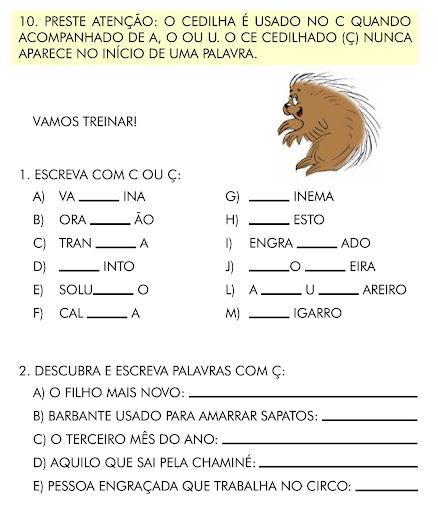 DOCE ENCANTO: uso do cedilha