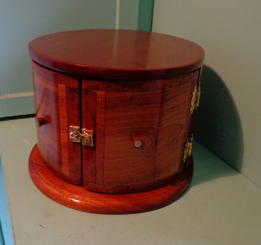 Ebor woodwork & Crafts: Circular Jewellery Cabinet