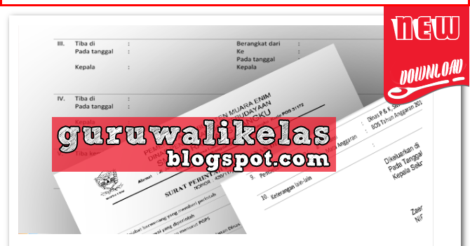 Contoh SPPD (Surat Perjalanan Dinas) Sekolah Format Microsoft Word New ...