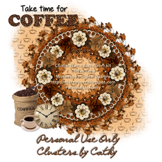 Cathy's Clusters: Coffee Time Cluster Frame