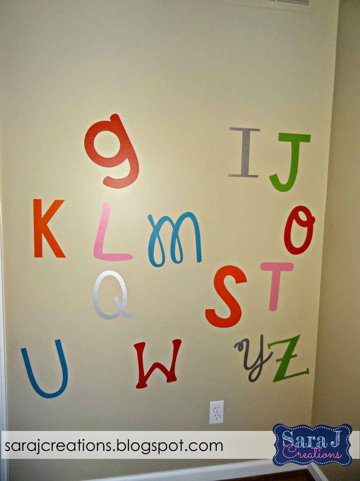ABC Vinyl Wall Tutorial | Sara J Creations