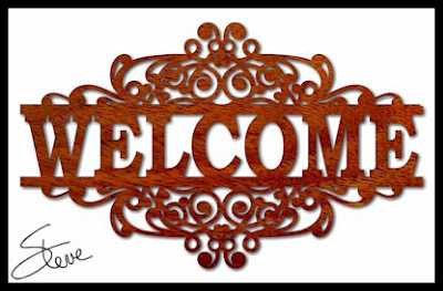 Scrollsaw Workshop: Large Welcome Sign Scroll Saw Pattern.